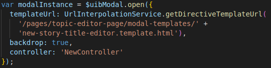 Separate inline controllers from $uibModal.open method in new files ...
