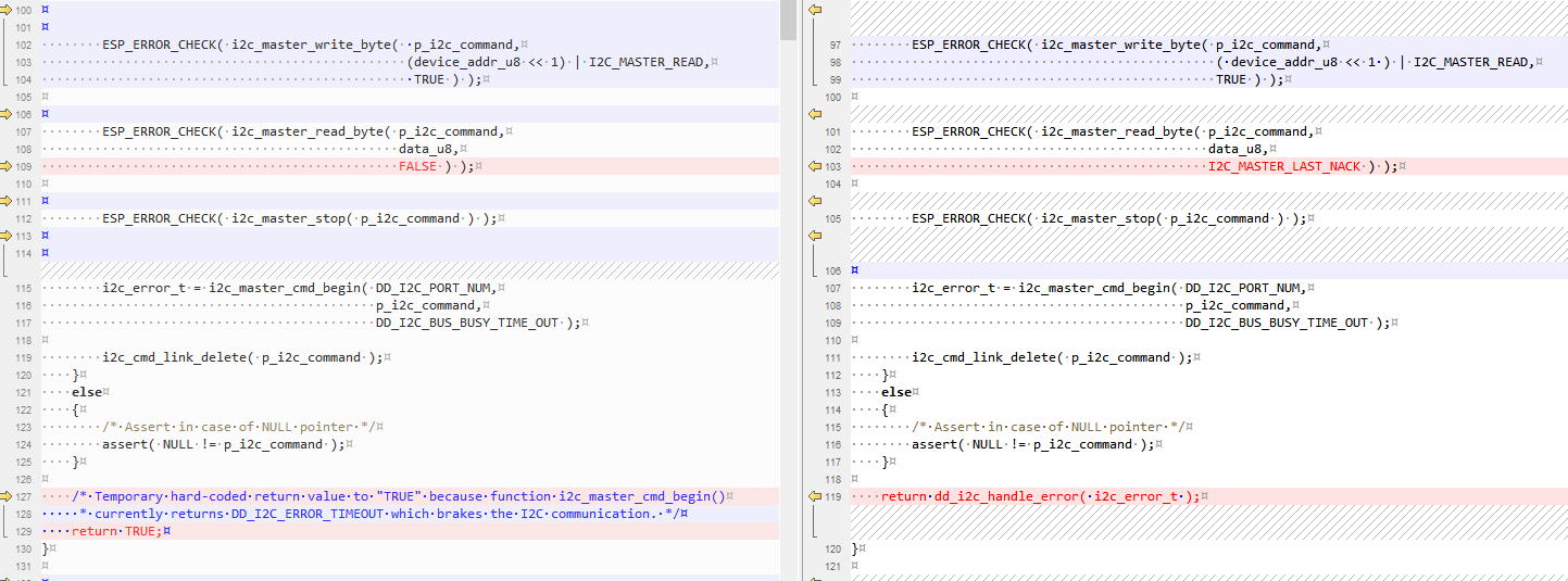 I2C transaction is ending with I2C_STATUS_TIMEOUT when running in ...