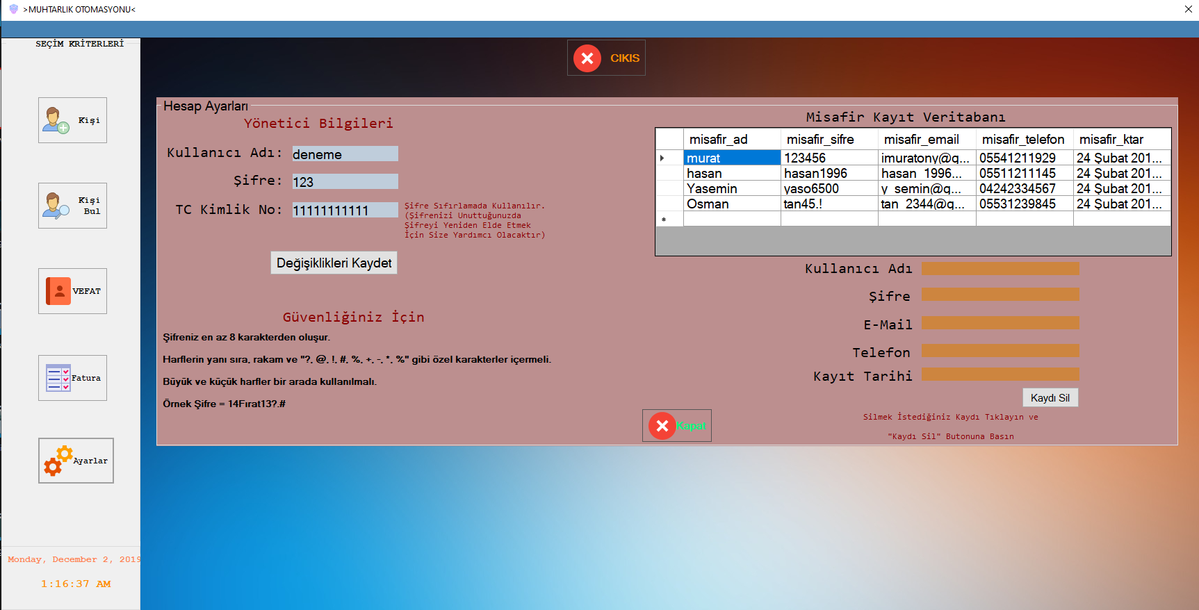 GitHub - muratonay1/Muhtarlik-Yonetim-Sistemi: Nesne Tabanlı ...