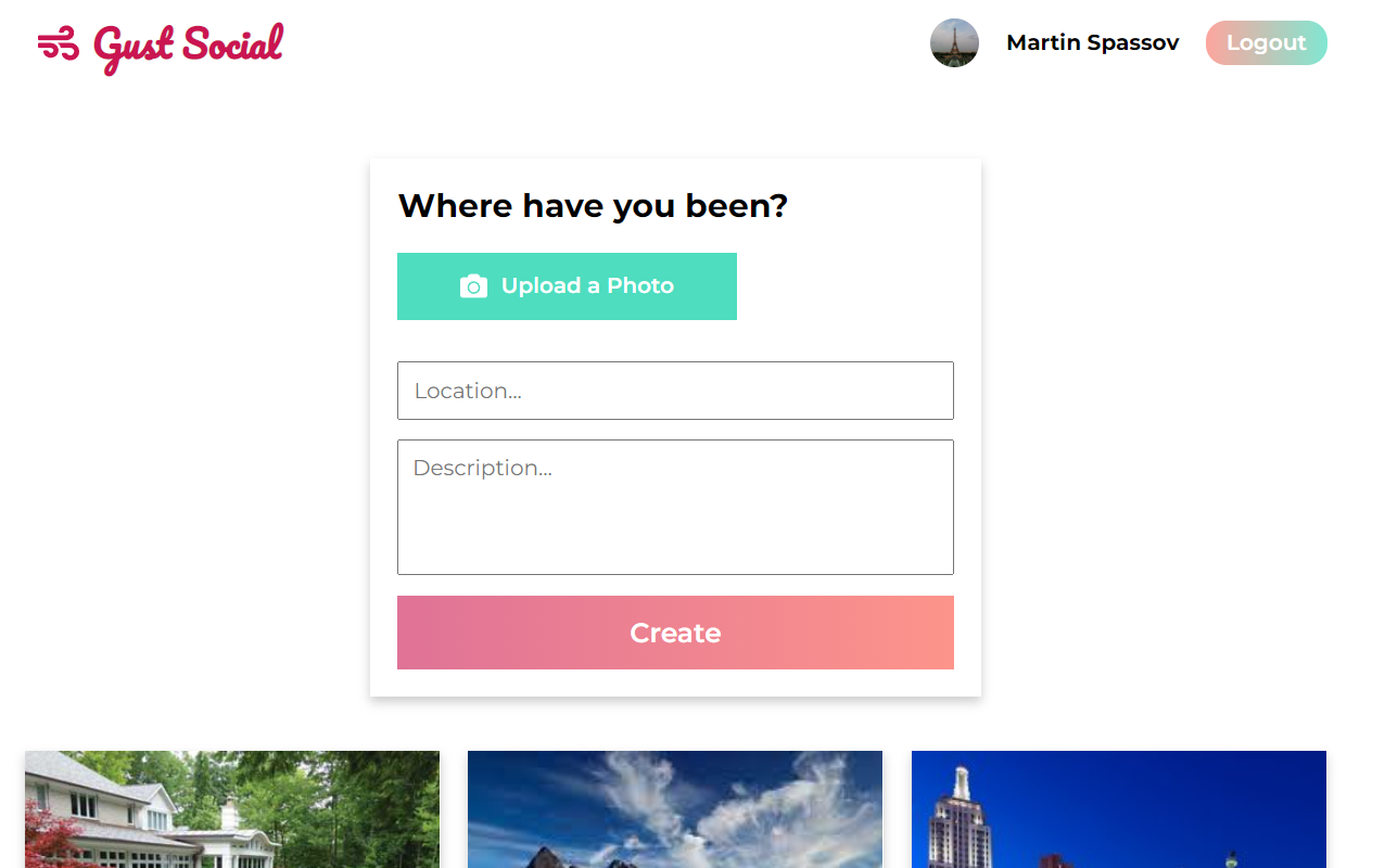 GitHub - mspassov/Gust: Gust is a social media platform for sharing your adventures!