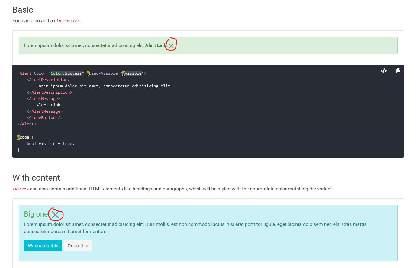 Close button for Alerts no longer aligned right in Bootstrap5 provider · Issue #3146 · Megabit ...