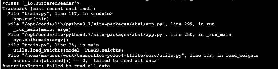 Assertionerror Failed To Read All Data · Issue 93 · Hunglc007tensorflow Yolov4 Tflite · Github
