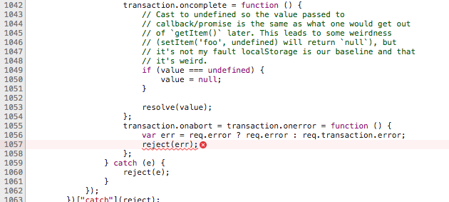 Uncaught (in promise) DOMException in setItem · Issue #816 ...