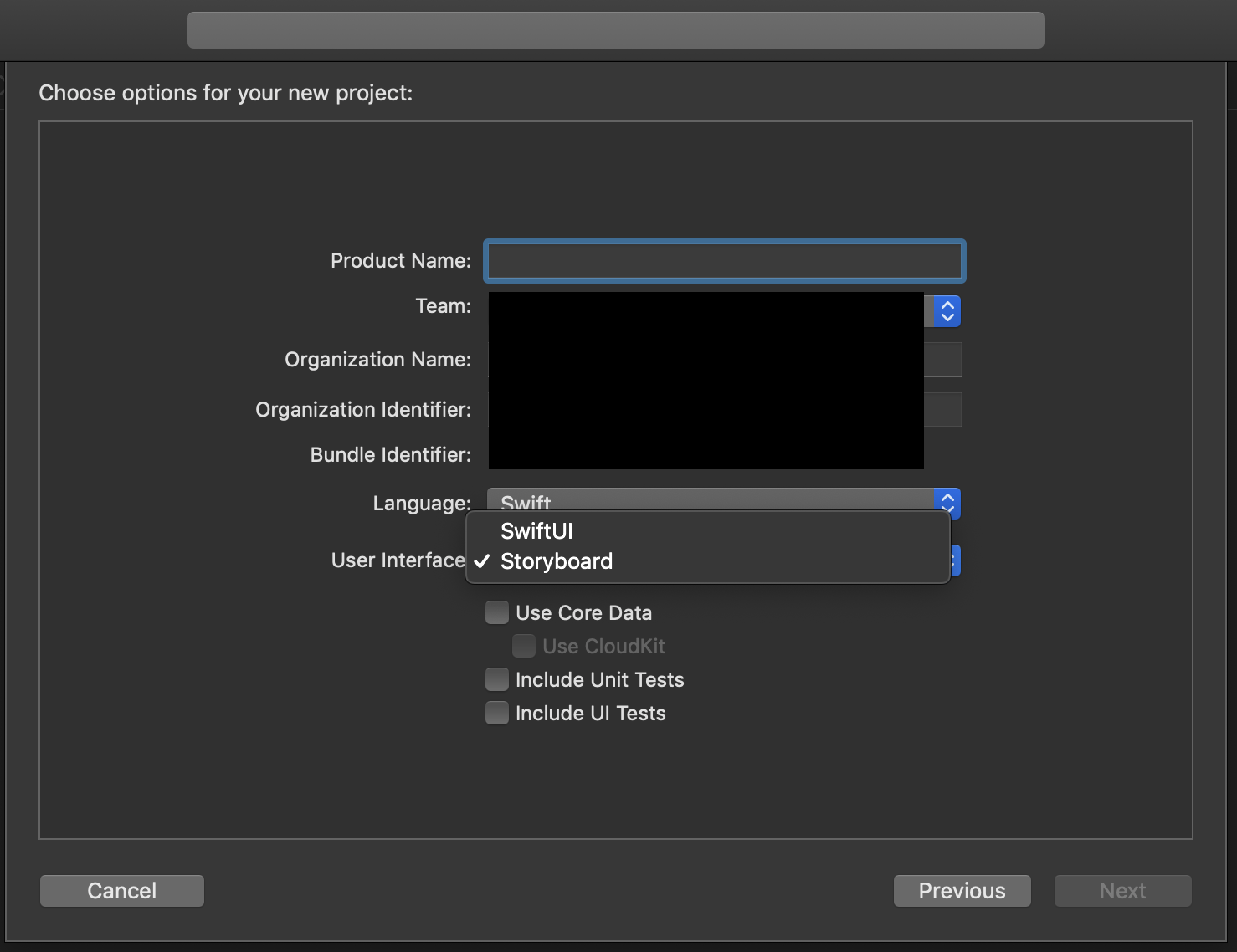 Xcode11の新規プロジェクト作成につまずいた #Swift - Qiita