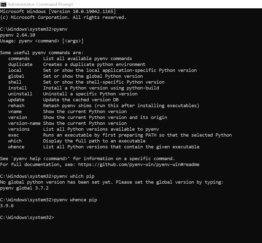 Bug Pip Is Not Working Correctly If I Install Pyenv Over Other Drive 