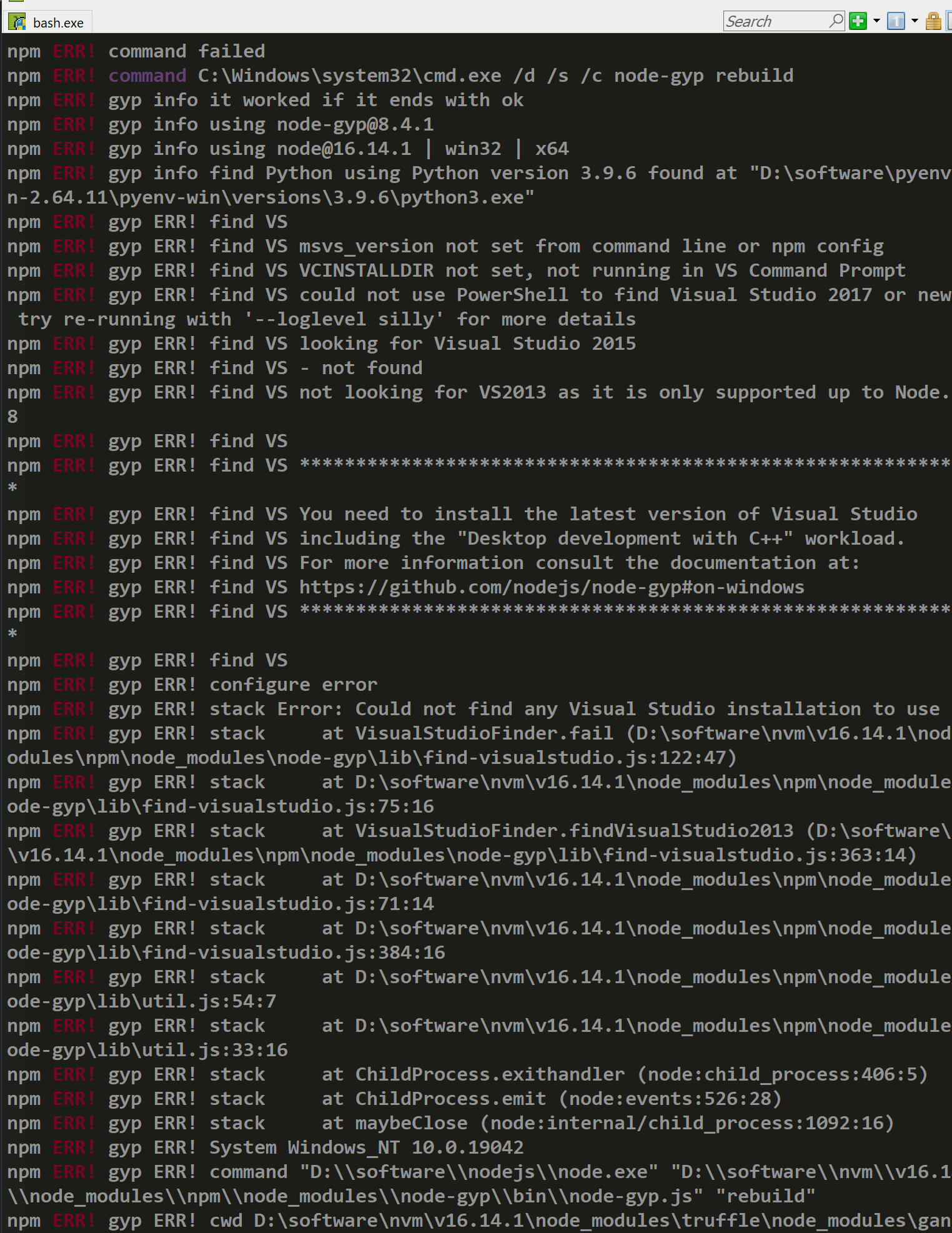 Not able to install Truffle on node 16.14.1 · Issue #4887 ...