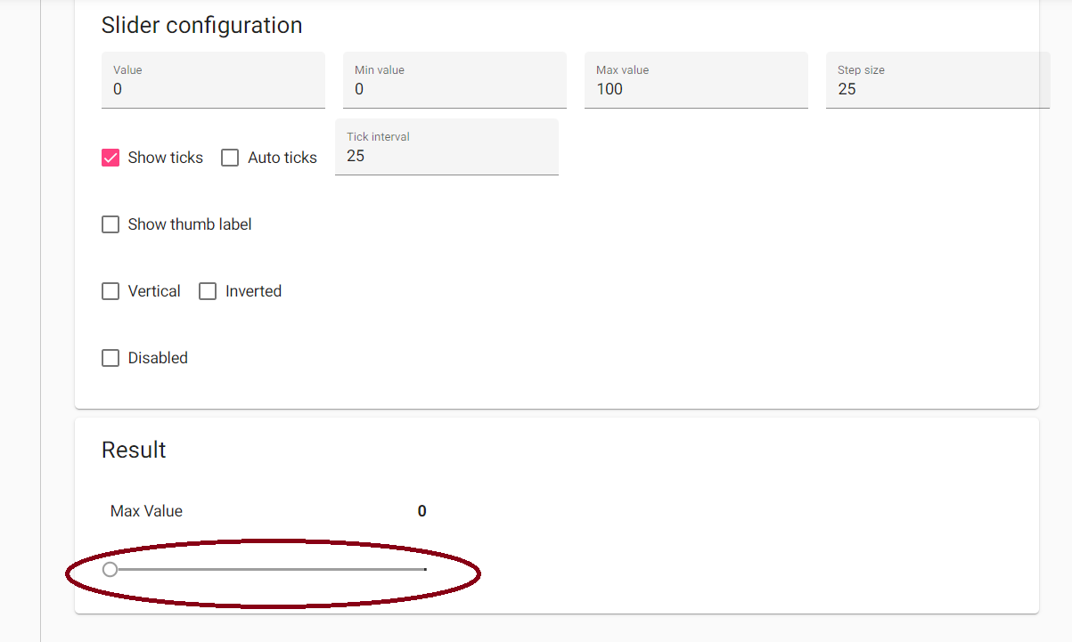 bug(mat-slider): Ticks are not visible after changing step size · Issue #23928 · angular ...