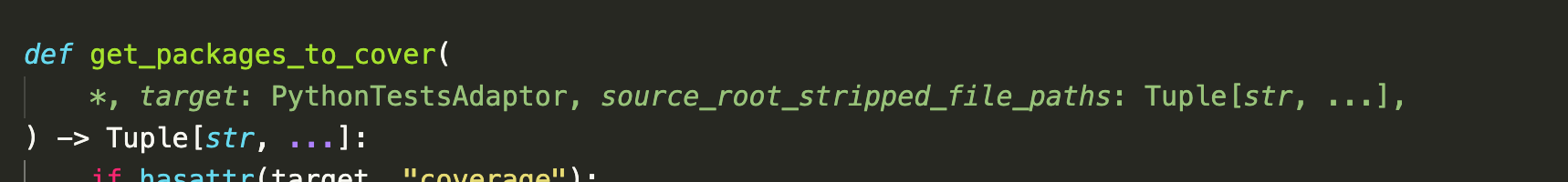 Syntax highlighting in python gets weird when line begins with ...