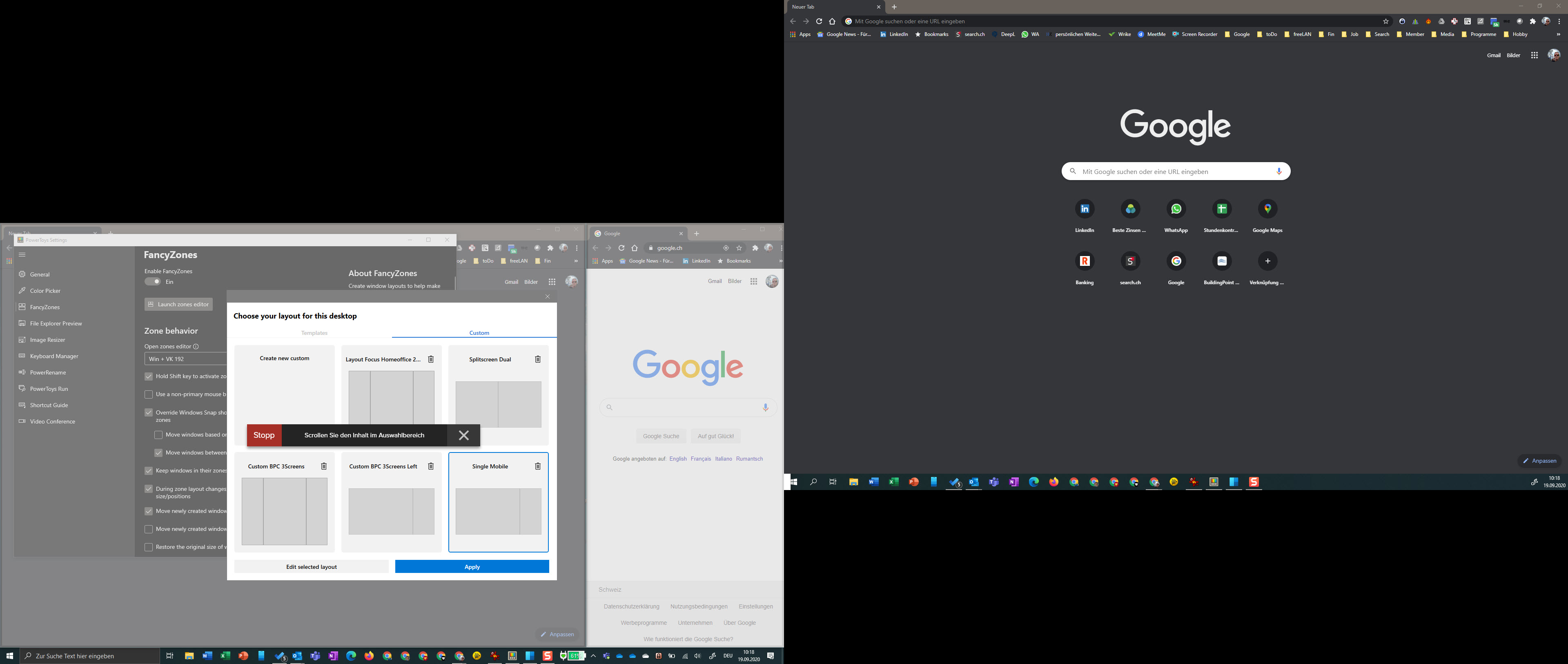 Fancy Zones do not display correctly (difference in zone created and ...