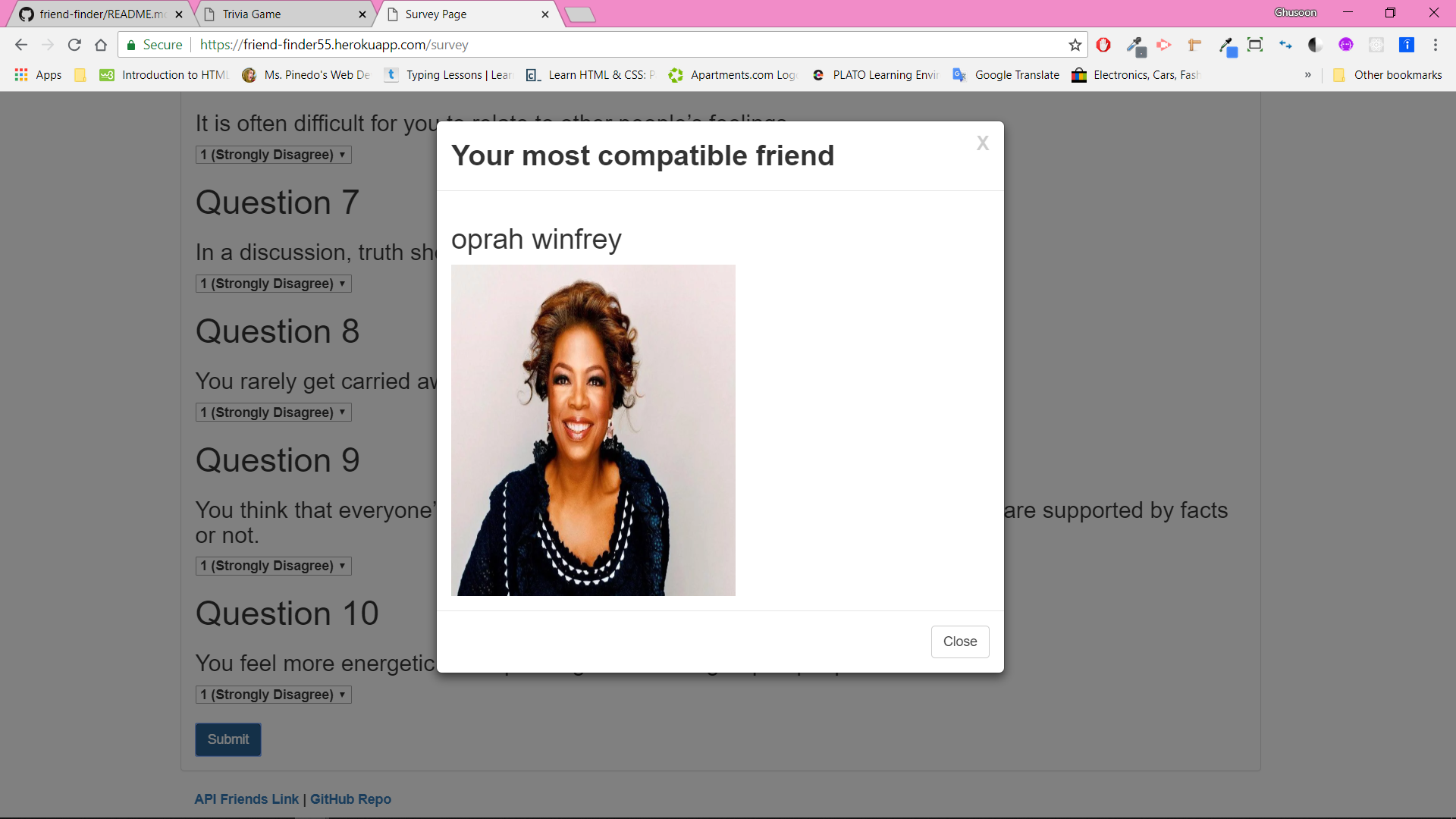 GitHub - Ghusoon/friend-finder