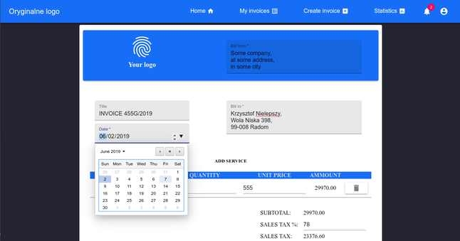 GitHub - polon59/JS-PDF-Invoices-generator: Application for creating ...