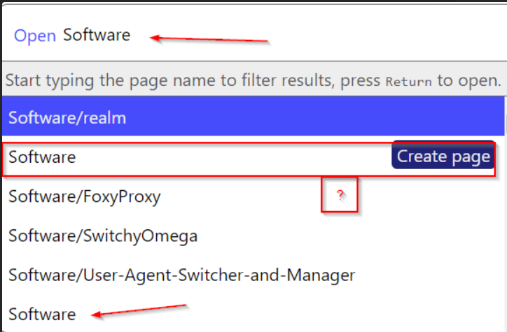 Search doesn't show exact matches on top and suggests creating existing pages (fuzzy finding ...