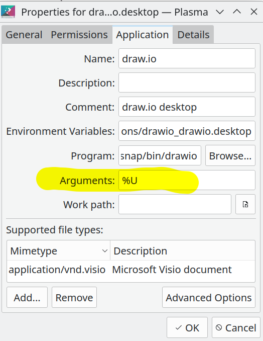 KDE: drawio doesn't open via Kubuntu start menu (snap) · Issue #3536 · jgraph/drawio · GitHub