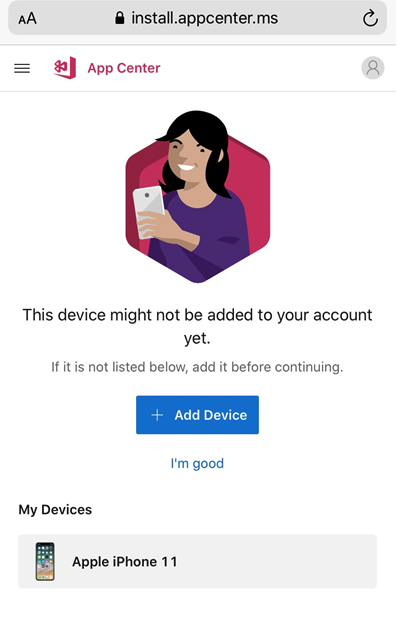 Improving the flow of the "This device might not be added to your account yet" iOS page · Issue ...