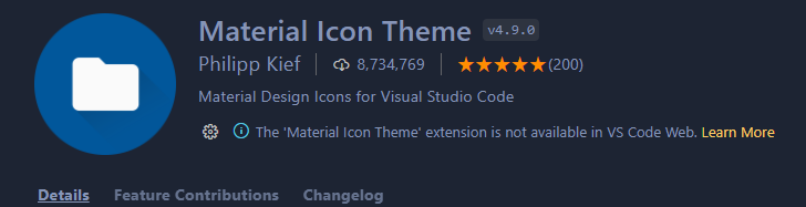 Extension doesn't support vscode web (Codespaces) · Issue #1223 · material-extensions/vscode ...