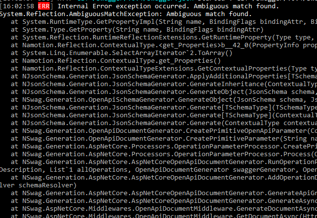 AmbiguousMatchException V13.13.2 · Issue #3600 · RicoSuter/NSwag · GitHub