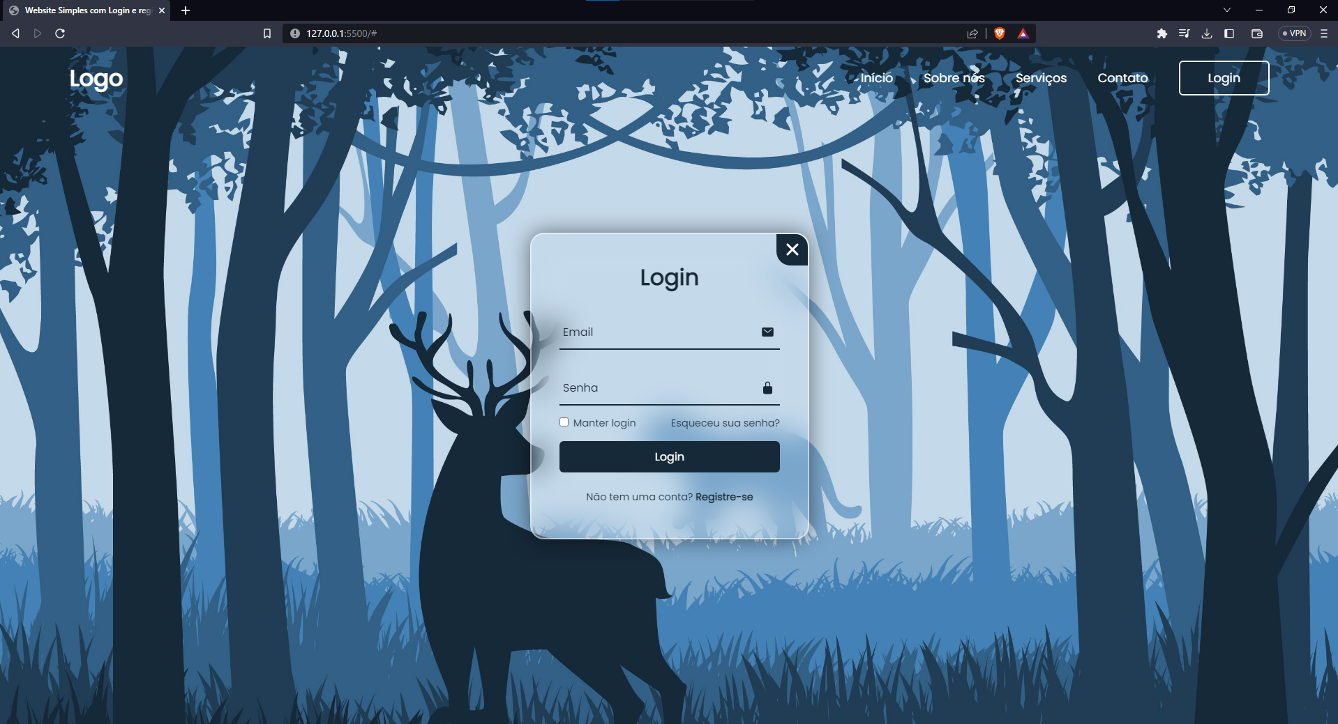 GitHub - pdrhp/pagina-de-login: Pagina de login e registro simples para ...