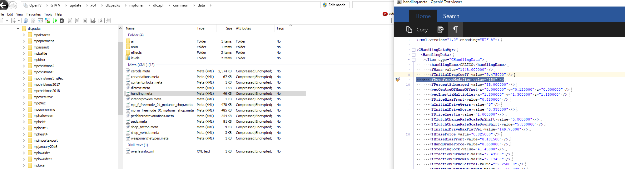 MP Turner downforce stats? · Issue #6 · Firecul/GTA-V-Default-Handling-Files---FiveM-resource ...