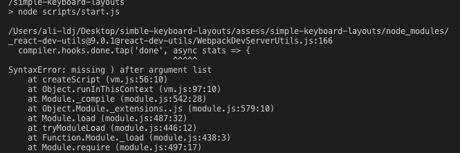 Start project error · Issue #40 · simple-keyboard/simple-keyboard-layouts · GitHub