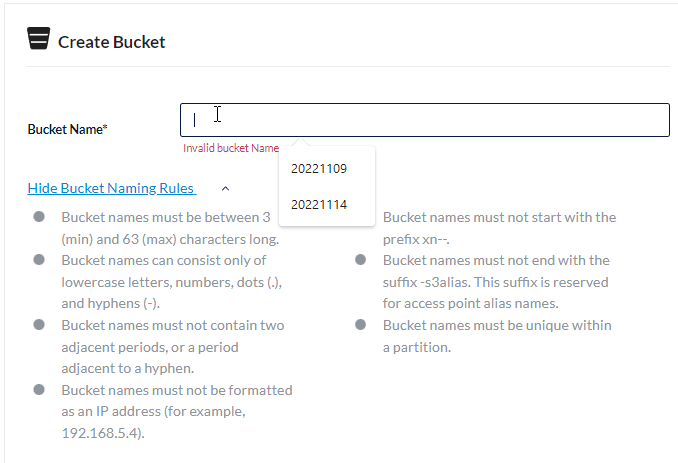 Can T Use 7 16 Length Numerical String As Bucket Name · Issue 2453 · Minio Console · Github