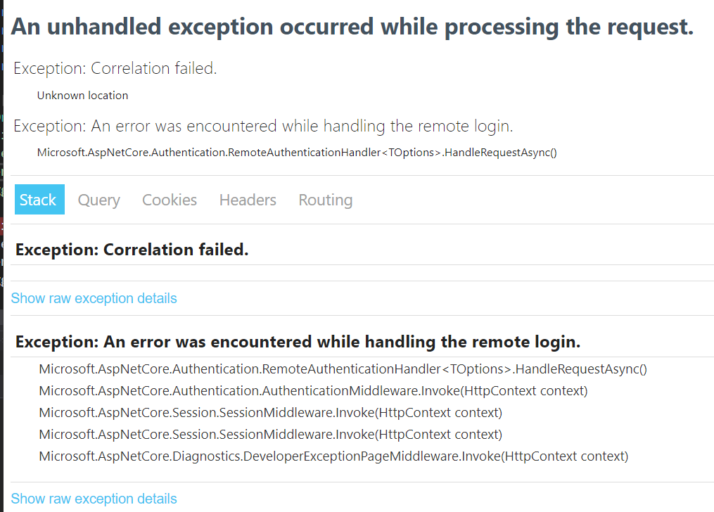 Not able to log in when running application through Visual Studio · Issue #1517 · dotnet ...