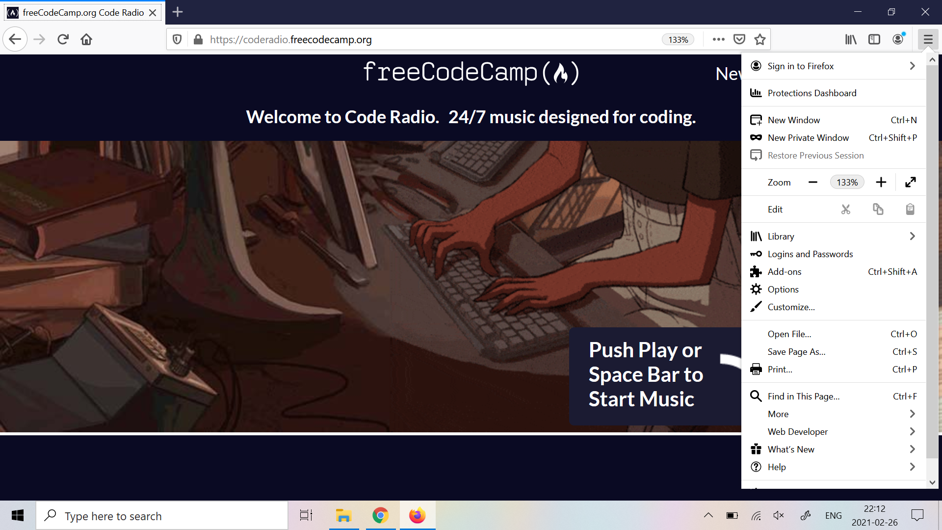 Footer image is misplaced when zooming in the tab · Issue #41071 · freeCodeCamp/freeCodeCamp ...