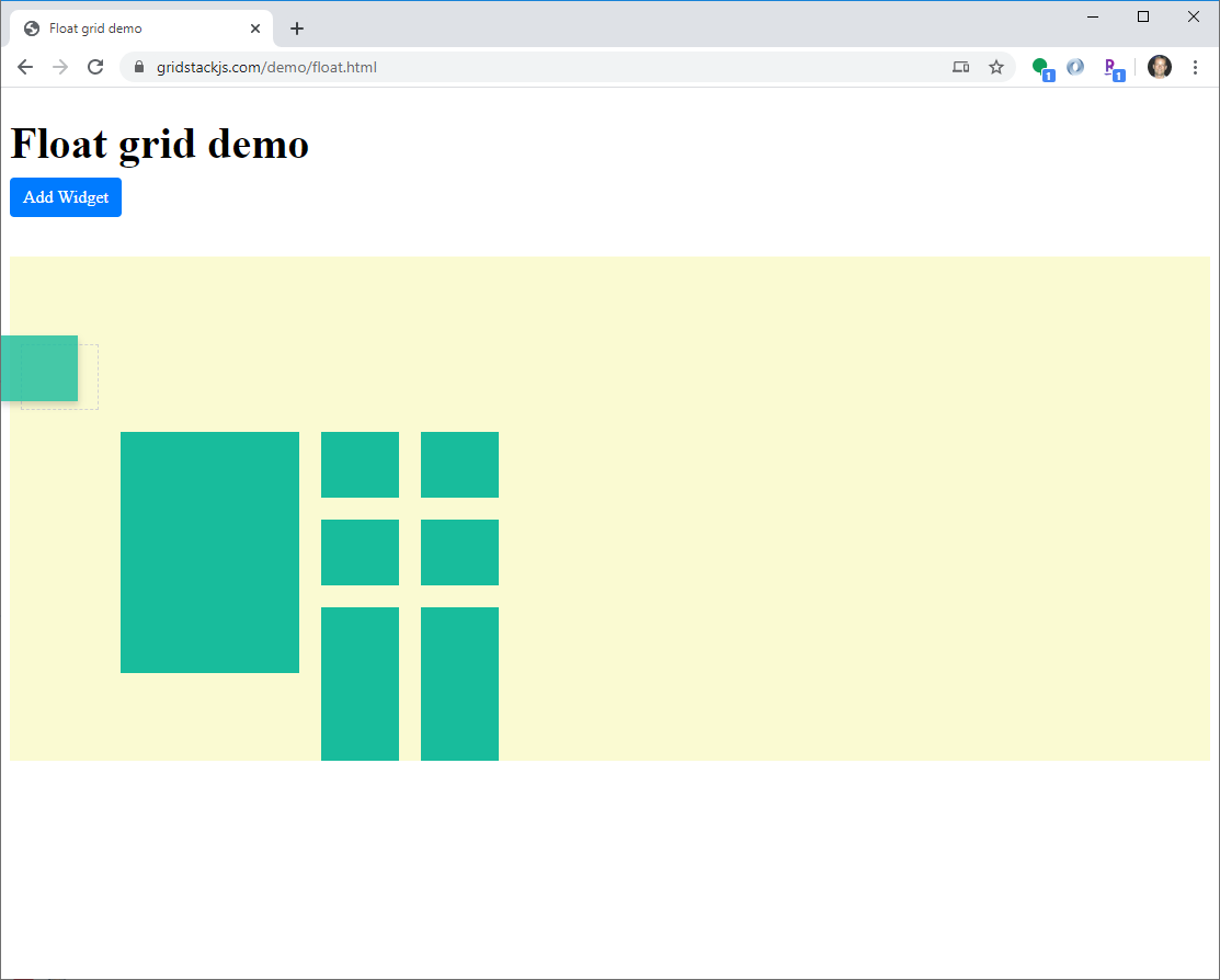 Float Grid Items to Stick to Positions · Issue #716 · gridstack ...