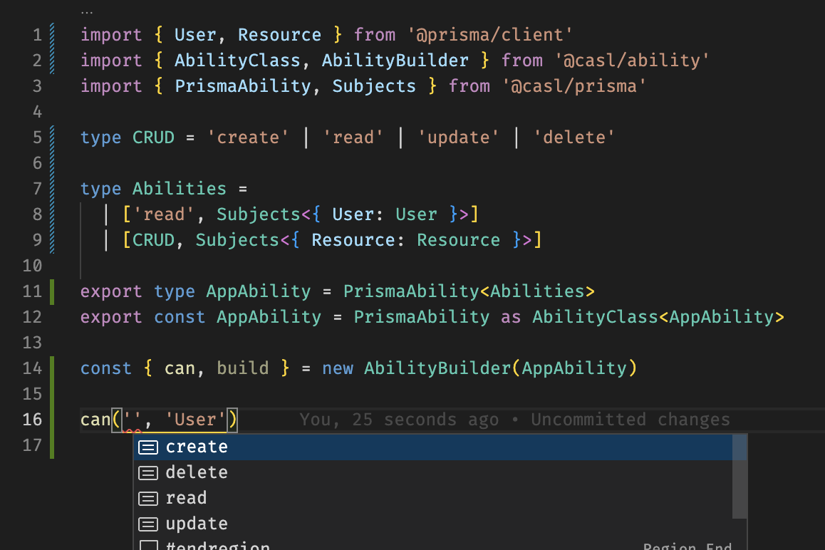 [Prisma][Typescript] Action - Subject type dependency does not work with PrismaAbility · Issue ...