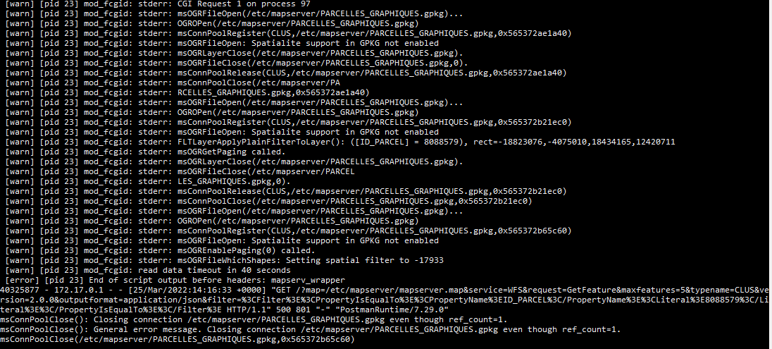 WFS Getfeature with filter PropertyIsEqual on big Geopackage file ...