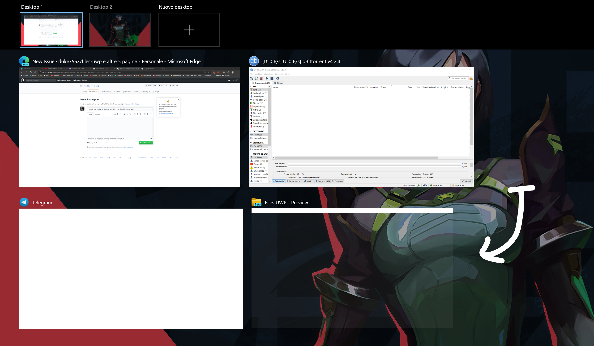 Closing the 'property' window will also close definitively the app or ...