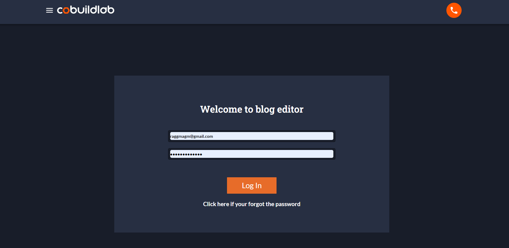 Blog editor - Recovery password · Issue #1409 · cobuildlab/cobuildlab-web · GitHub
