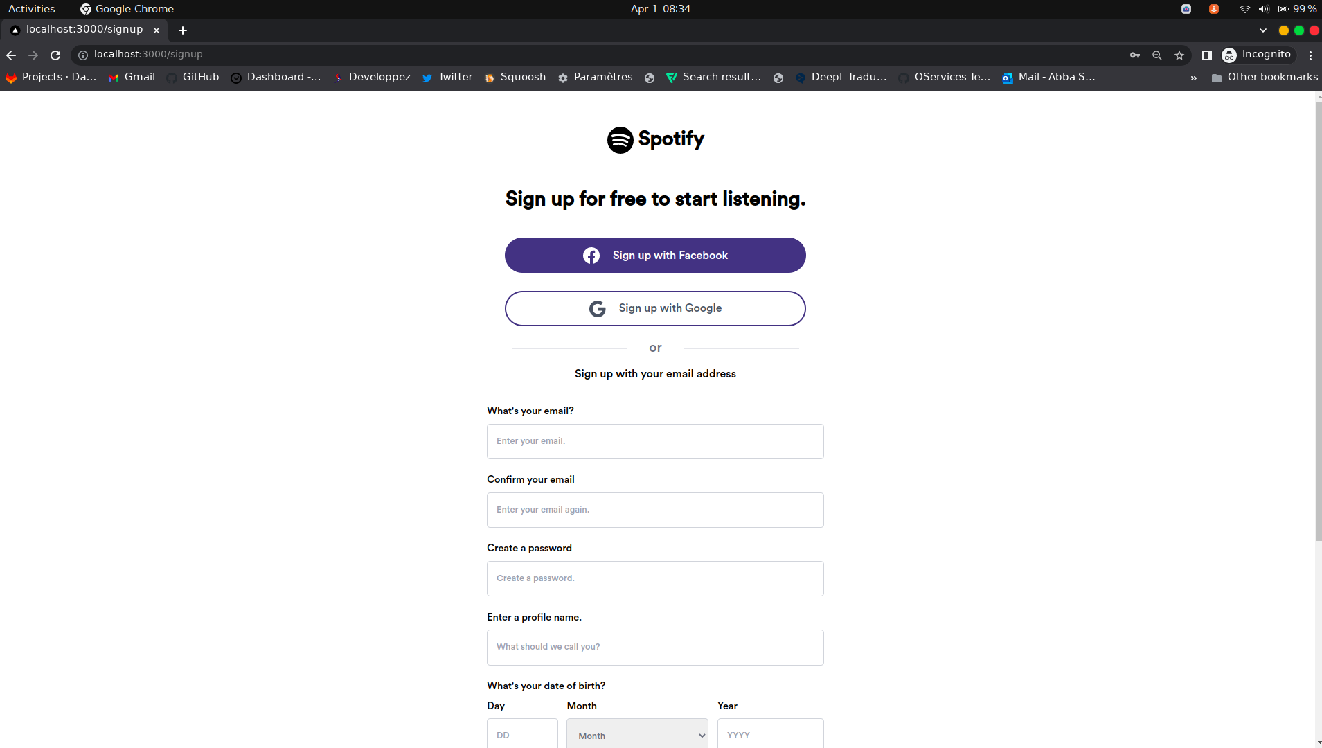 Github Asam237 Spotify Clone