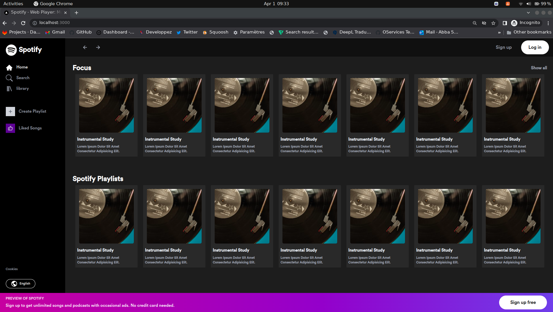 Github Asam237 Spotify Clone