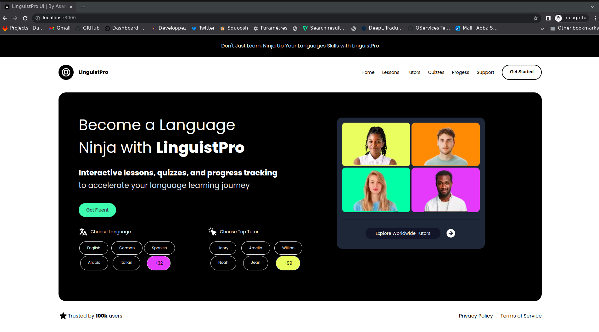 GitHub - Asam237/linguist-pro-ui