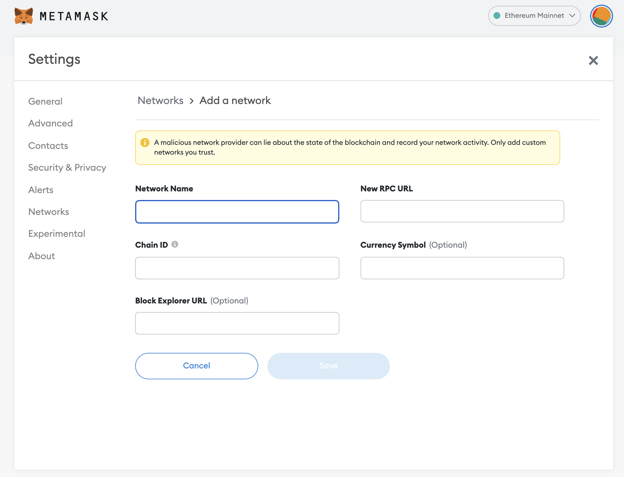 [Bug]: How can I update the rpc url for an existed network · Issue #13614 · MetaMask/metamask ...