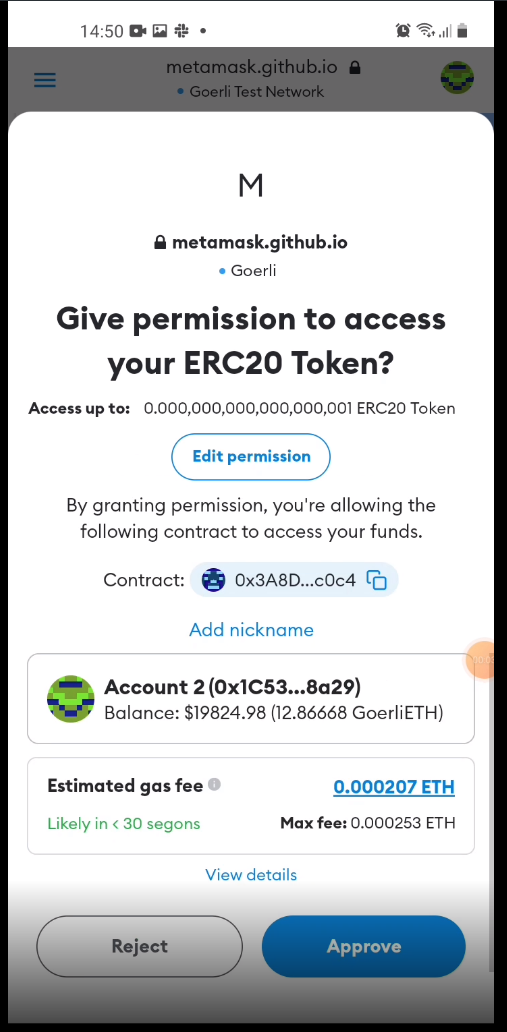 Bug Approving A Transaction For An Erc721 Token Displays The Approve Screen For An Erc20