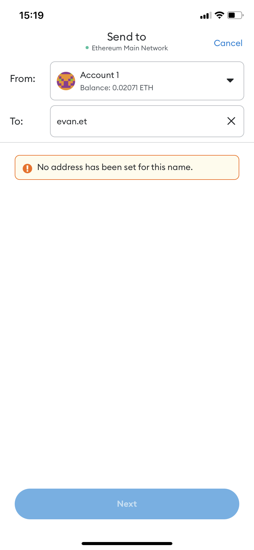 ENS handling error for names without a registered address · Issue #5396 · MetaMask/metamask ...