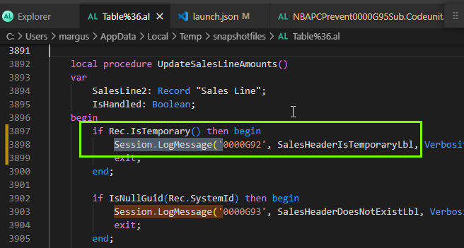 [Event Request] table 36 "Sales Header" - Handled pattern before System.LogMessage · Issue ...