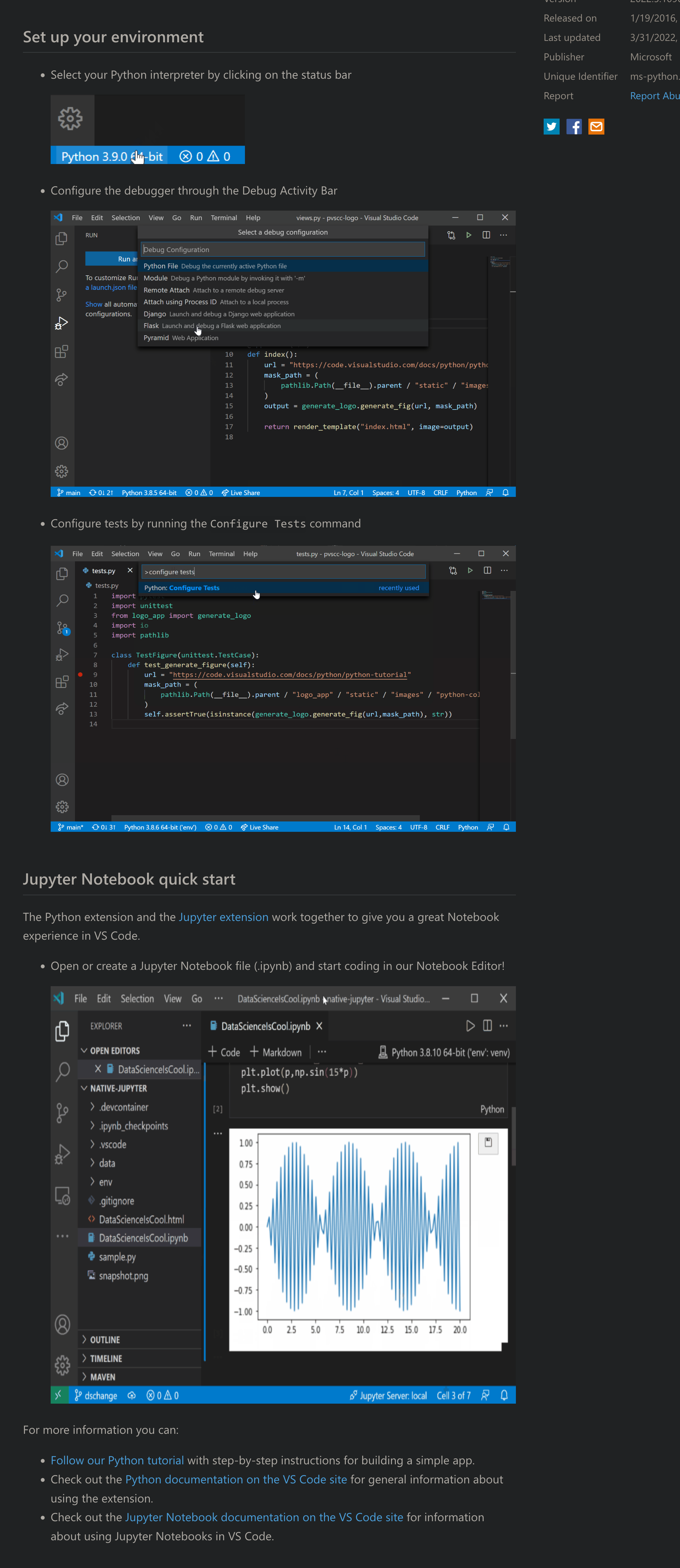 Microsoft Python (Pylance) extension page GIF preview scaling · Issue ...