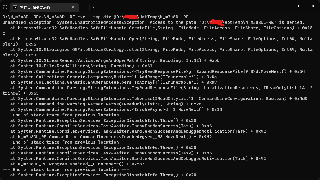 无法更改文件保存路径，提示被拒绝 · Issue #64 · nilaoda/N_m3u8DL-RE · GitHub