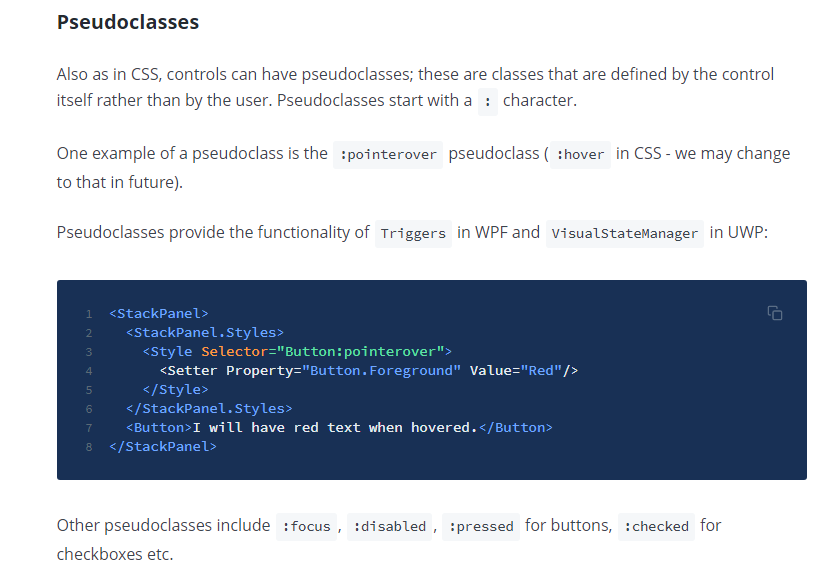 [Bug][Documentation] pseudoclasses styling not working · Issue #6161 · AvaloniaUI/Avalonia · GitHub