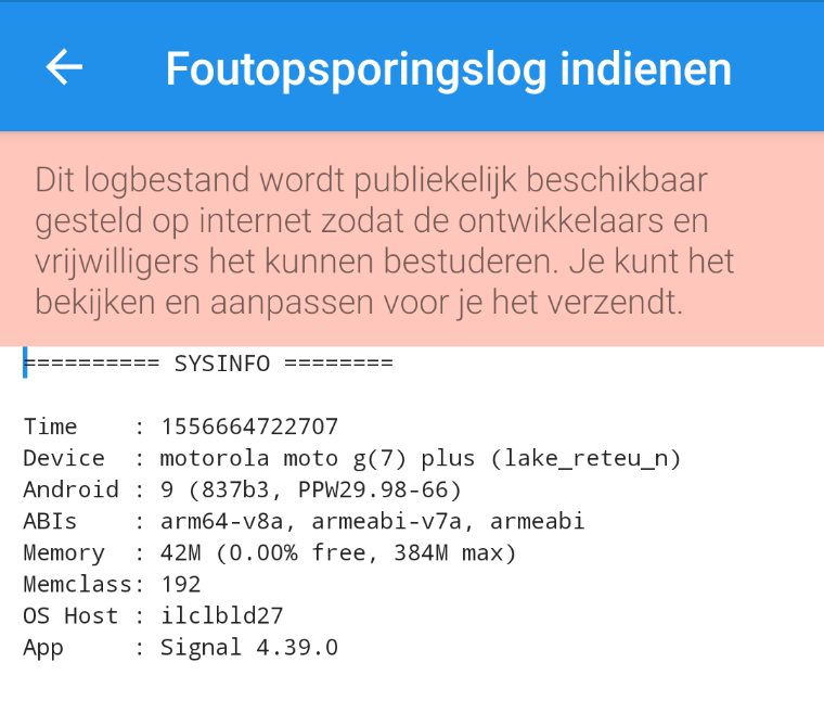 Poor color contrast in information banner of "submit debug log" view. · Issue #8790 · signalapp ...