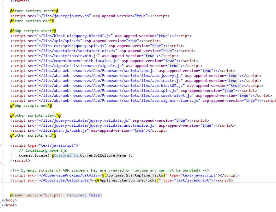 Question: Example of use client side abp in new web project · Issue #5739 · aspnetboilerplate ...