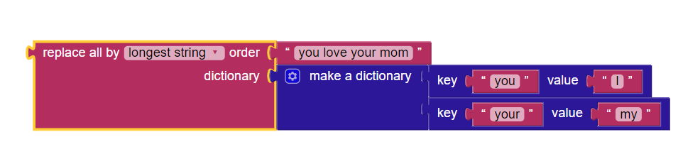 Implement a replace all in text using mapping block · Issue #2029 · mit-cml/appinventor-sources ...