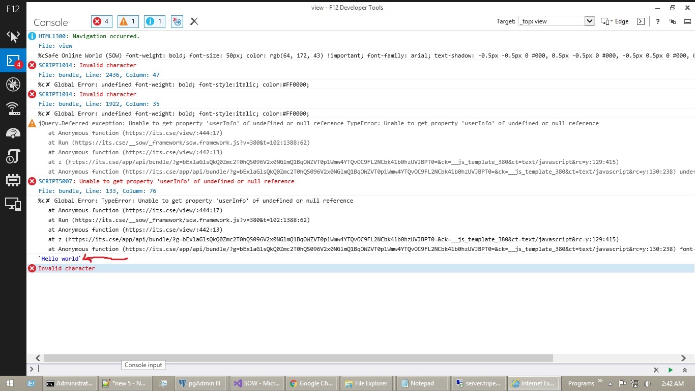 Exception Invalid Character · Issue 6120 · Chakra Core Chakracore · Github