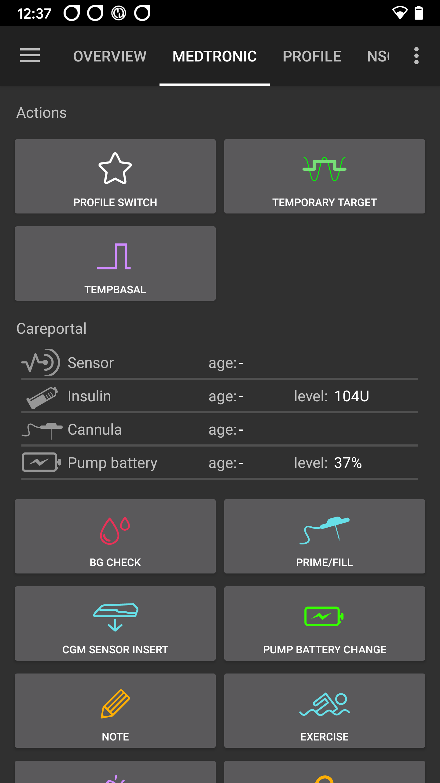 Medtronic tab initially renders the careportal [refresh problem ...