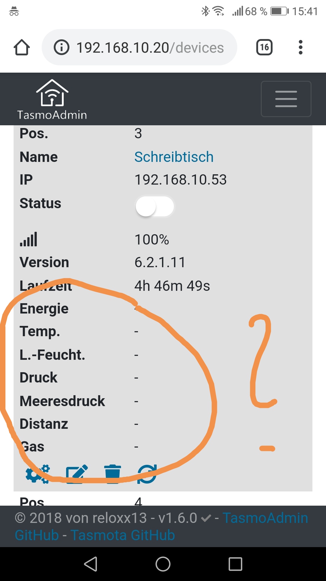 Informationen In Mobile Mode · Issue 242 · Tasmoadmintasmoadmin · Github 8078