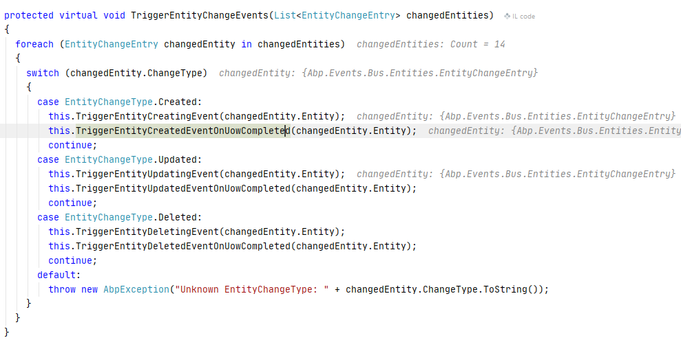 EntityChangingEvent does not gets called before changes are applied to db · Issue #5917 ...