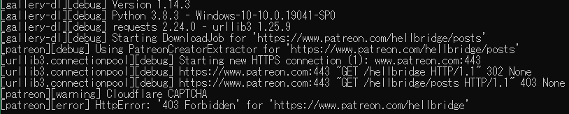 Patreon - 403 Forbidden after months of working ok, changing cookies or IP doesn't help · Issue ...