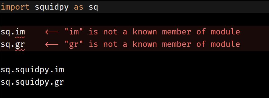 Pylance could not resolve modules of squidpy · Issue #478 · scverse/squidpy · GitHub